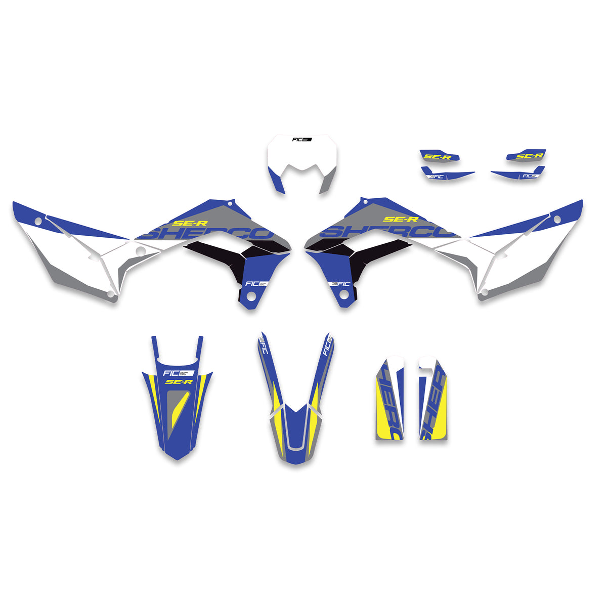 ALL SHERCO SE SER SEF OEM FACTORY CUSTOM GRAPHICS DECAL KIT – Factory ...