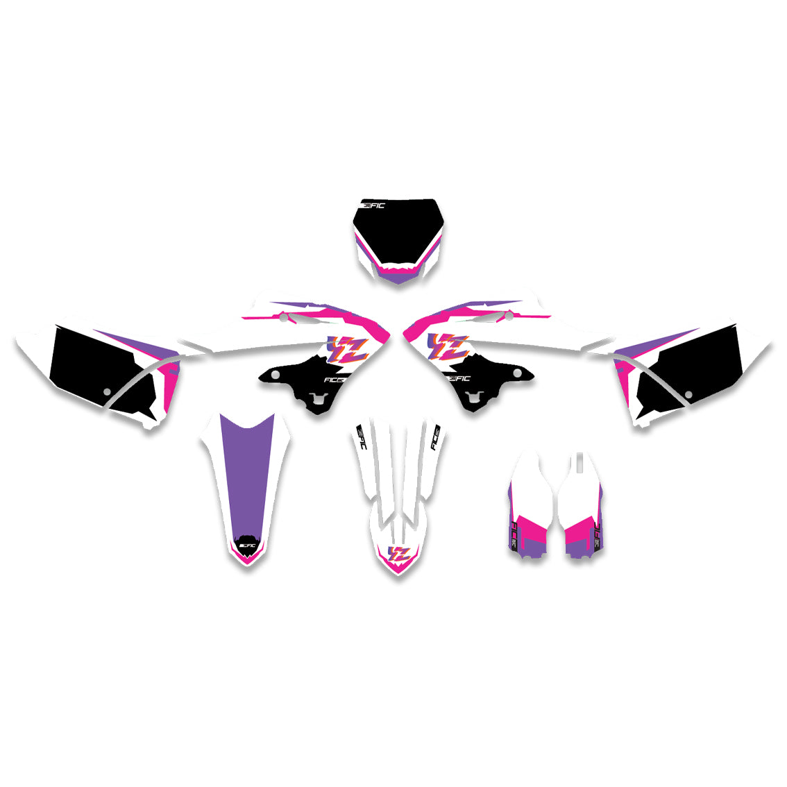 YAMAHA YZ YZF WR WRF RETRO DESIGN CUSTOM GRAPHICS DECAL KIT – Factory ...